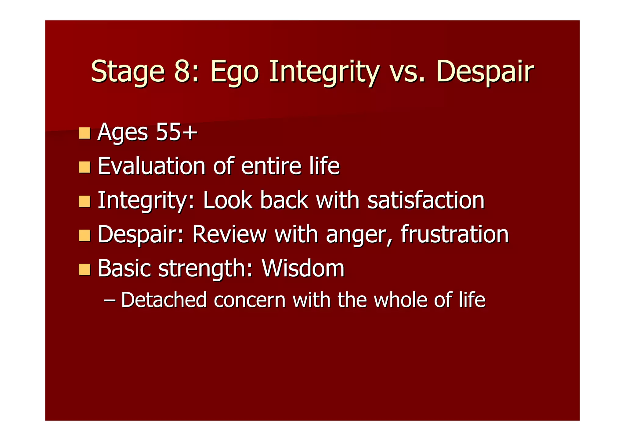 Erik erikson the life span approach | PDF