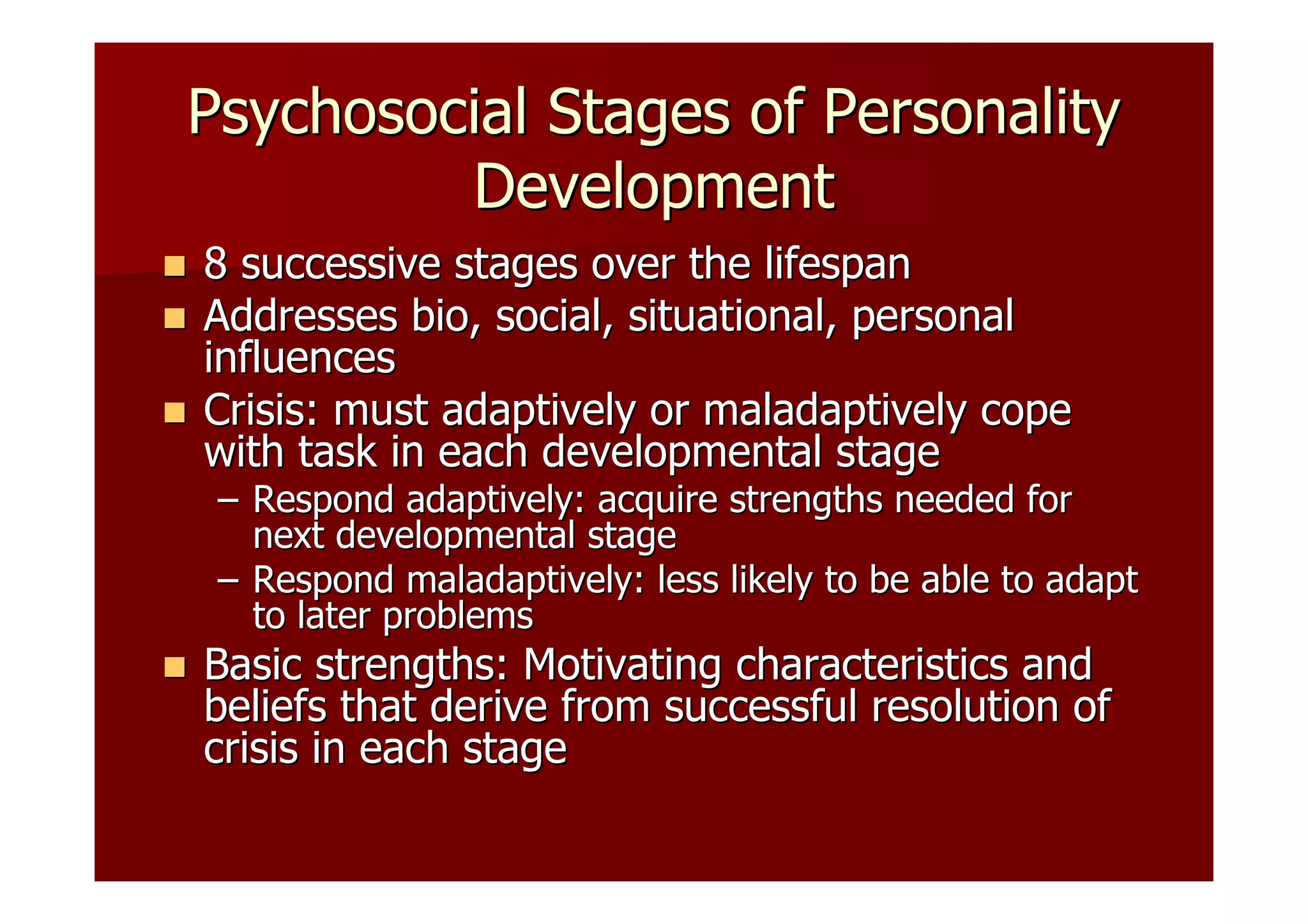 Erik erikson the life span approach | PDF