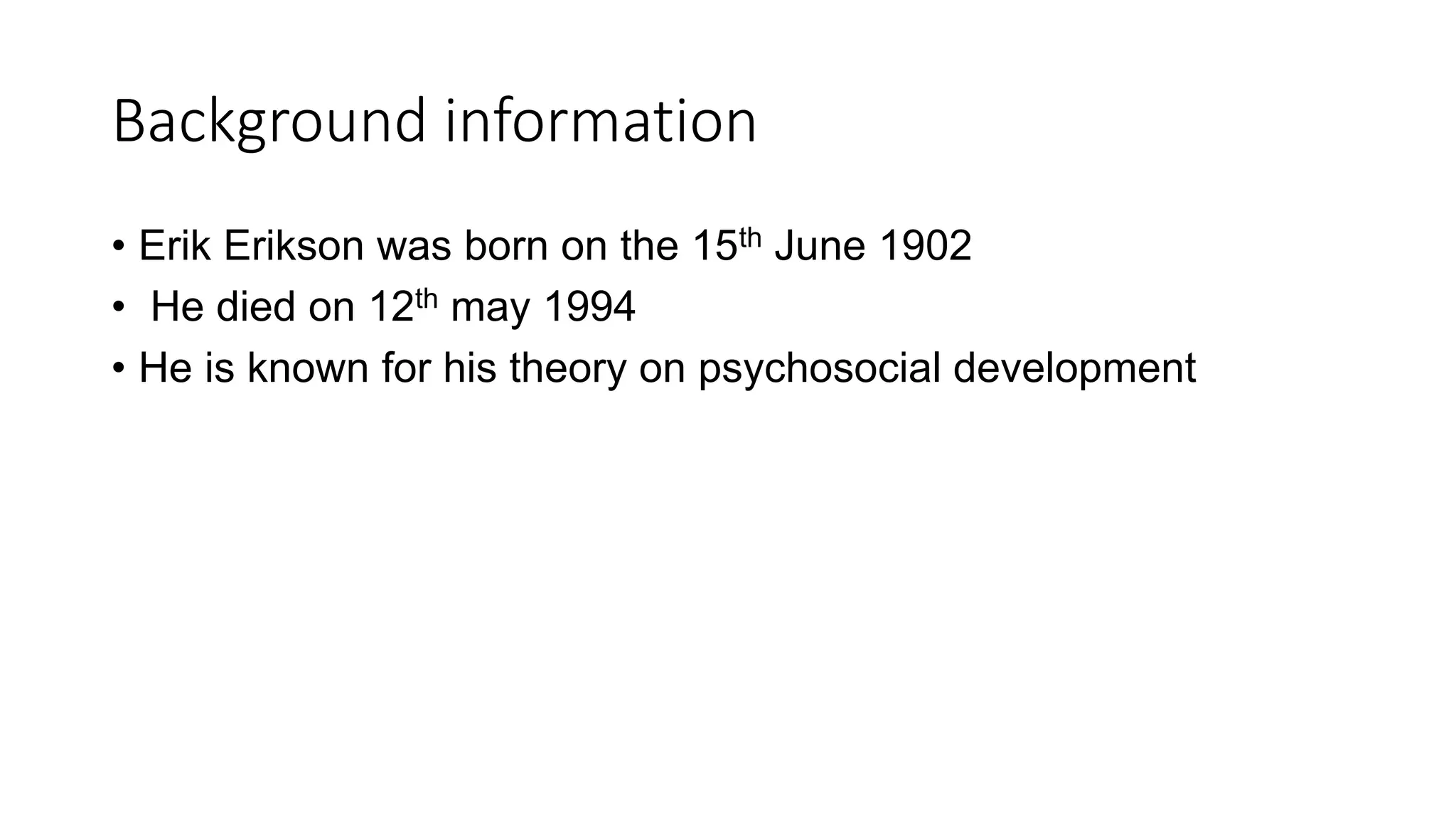 Erik erikson powerpoint | PPT