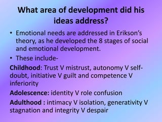 Erik erikson powerpoint | PPTX