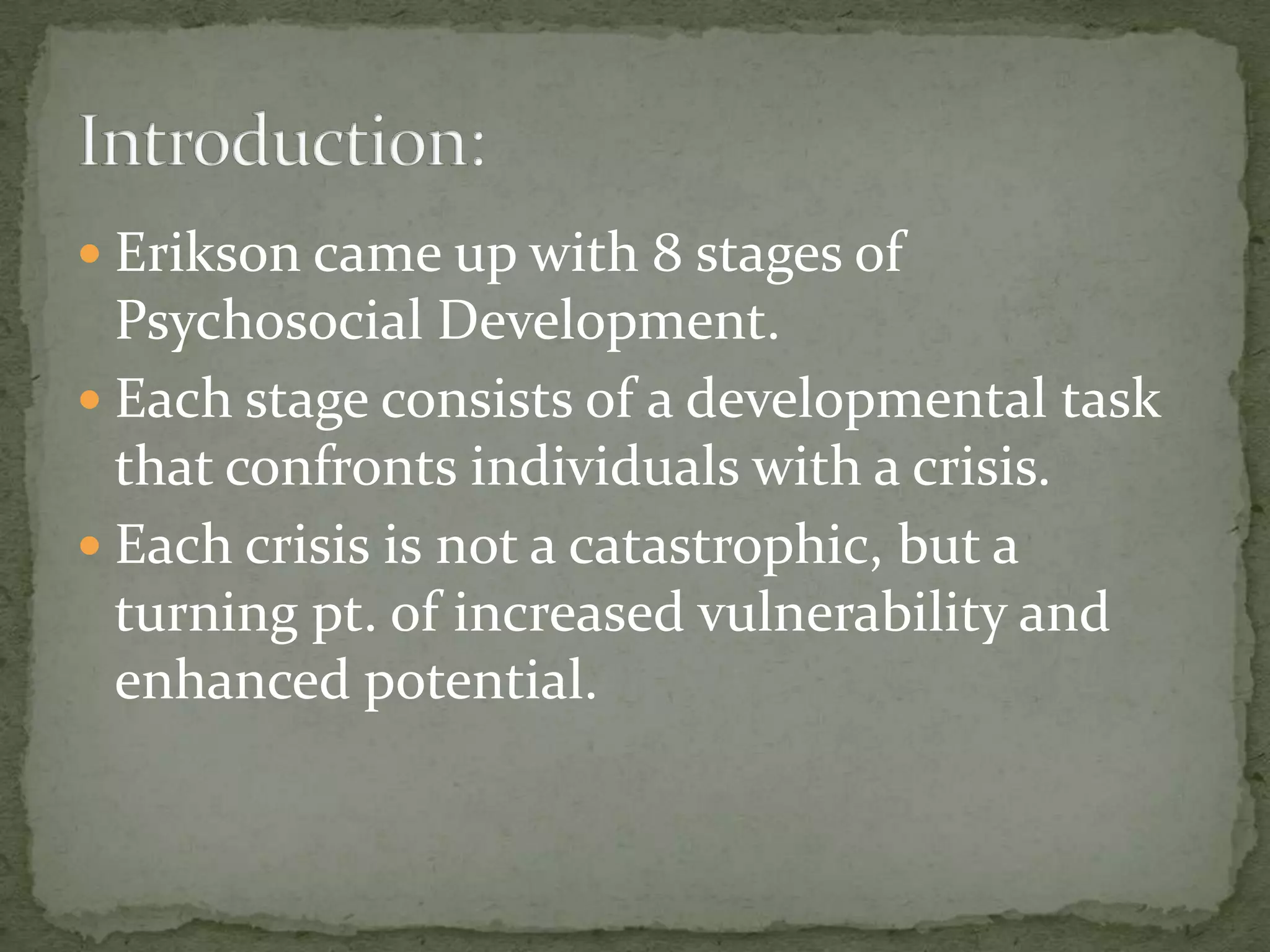 Erik erikson presentation | PPTX