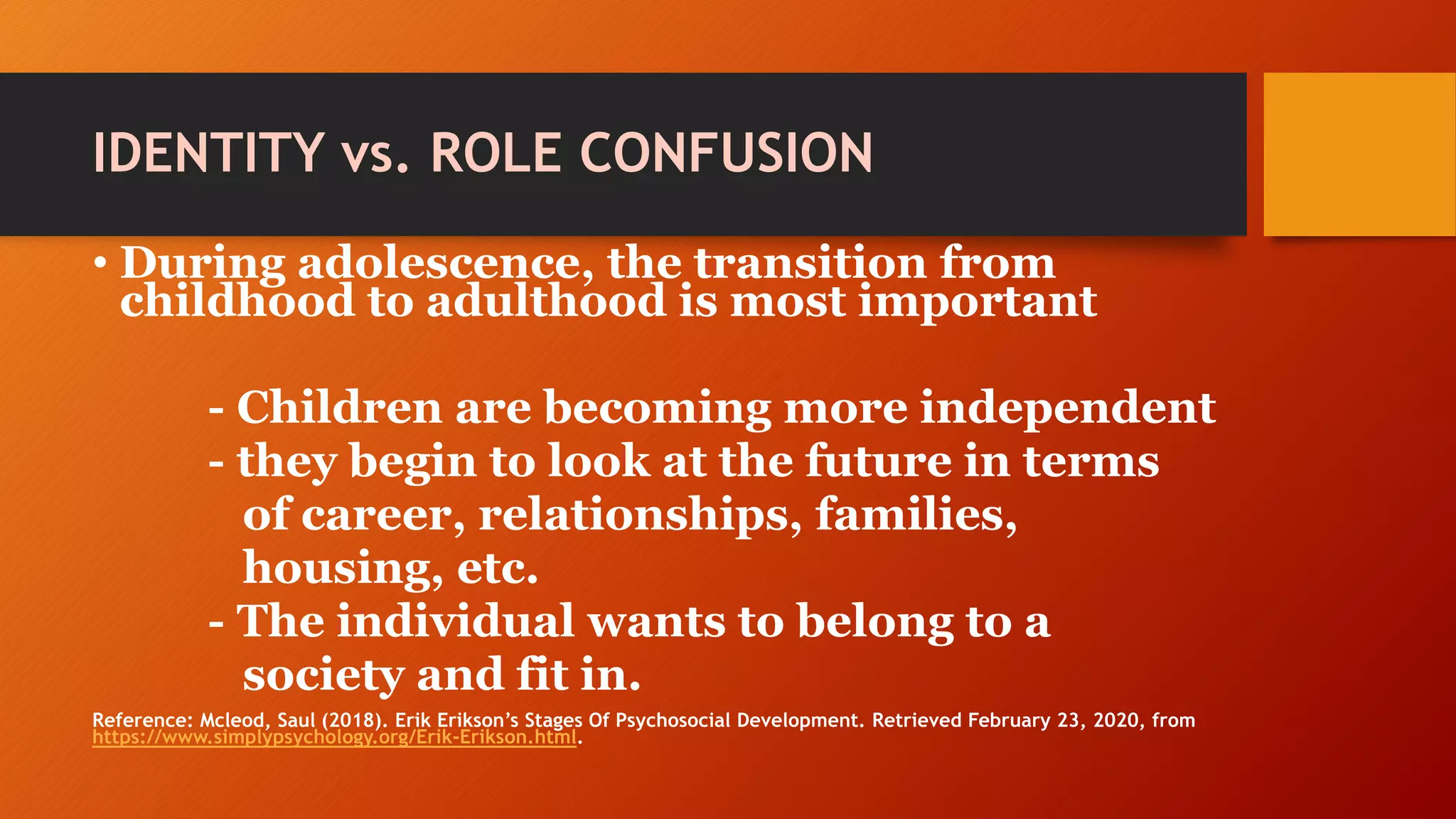 ERIK ERIKSON STAGES OF PSYCHOSOCIAL DEVELOPMENT | PPTX