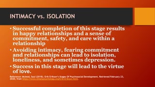 ERIK ERIKSON STAGES OF PSYCHOSOCIAL DEVELOPMENT | PPT