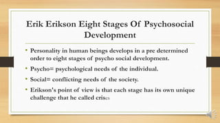 Erik Erikson's Stages of Psychosocial Development | PPTX