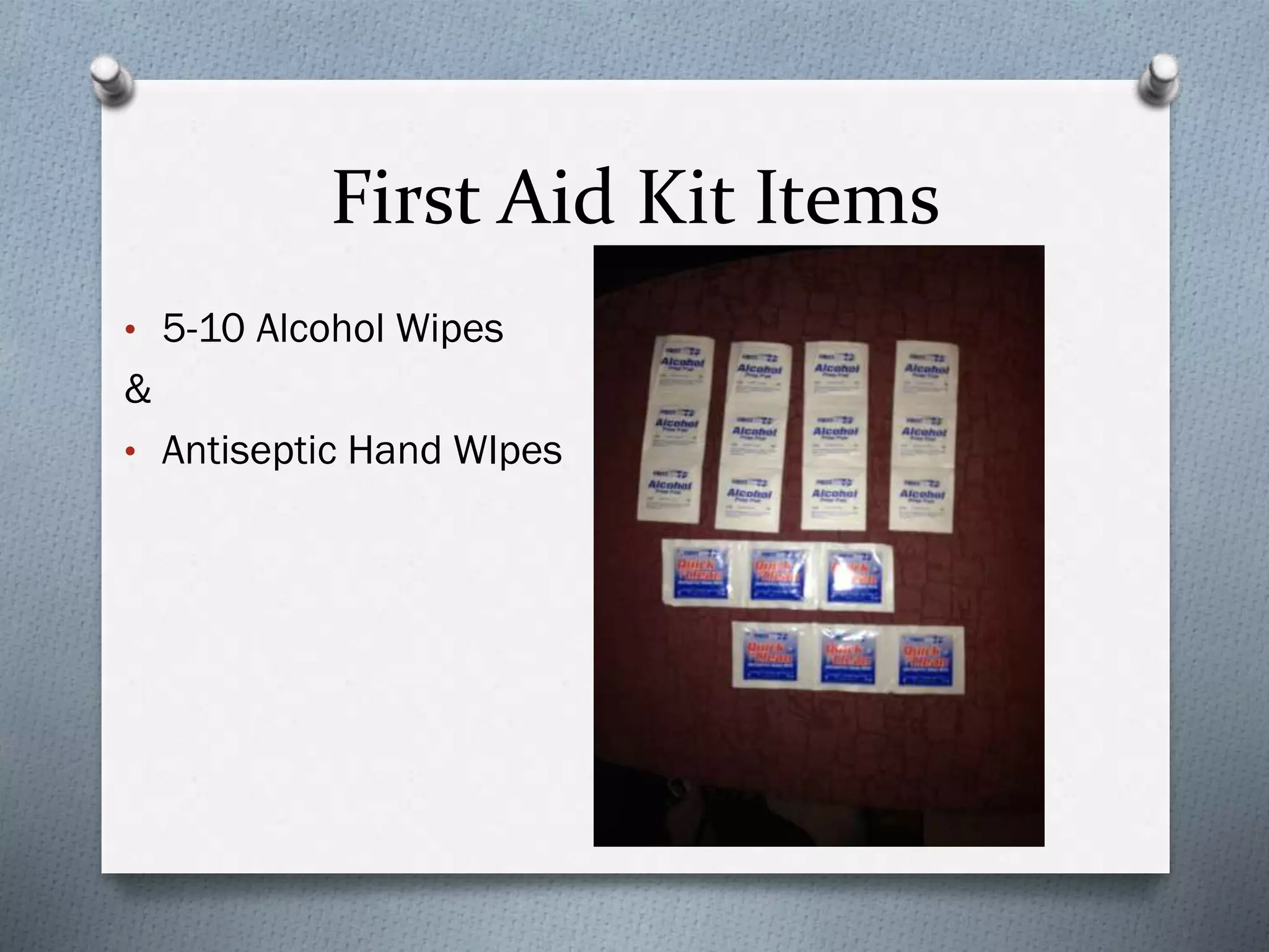 First Aid Kit Assignment | PPTX