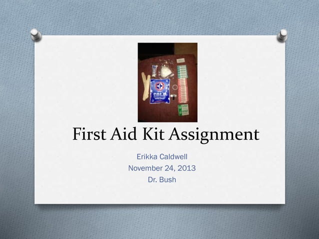 First Aid Kit Assignment | PPT