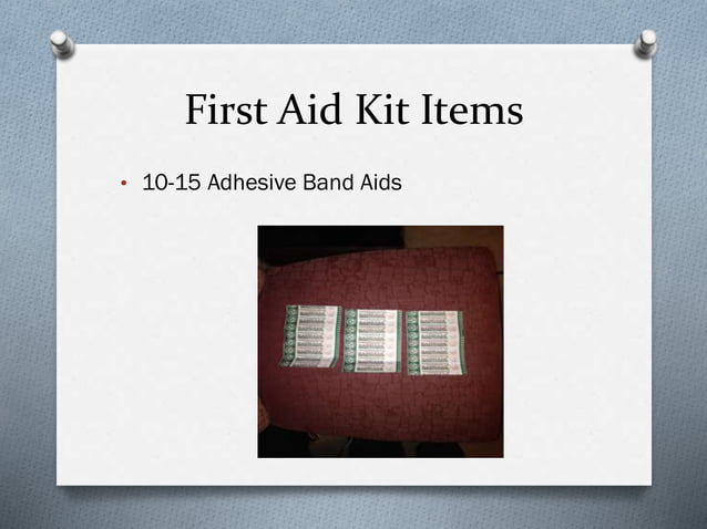 First Aid Kit Assignment | PPT