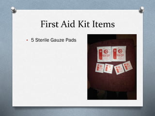 First Aid Kit Assignment | PPT