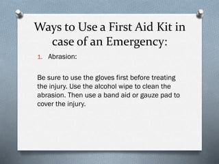 First Aid Kit Assignment | PPT