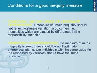 HLEG thematic workshop on "Inequality of Opportunity", Erik Schokkaert ...