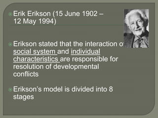 Erikson psychosocial development | PPTX