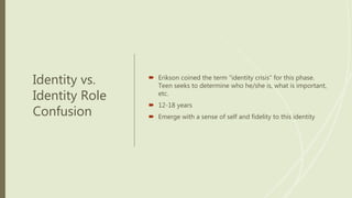 Erikson Psychosocial Development Theory | PPT