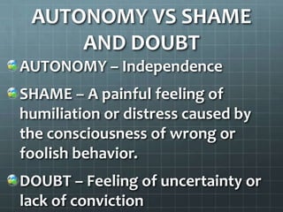 Erikson's Stages of Psychosocial Development | PPTX