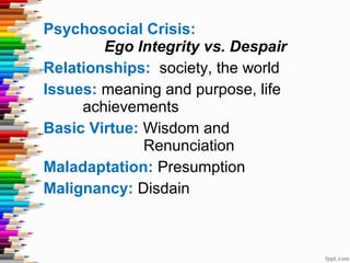 Eriksons 8 stages of development | PPT