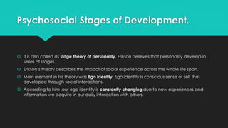 Erikson’s eight stages of life theory | PPTX