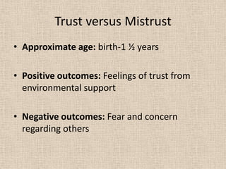 Erikson’s stages of psychological development | PPTX