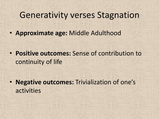 Erikson’s stages of psychological development | PPTX