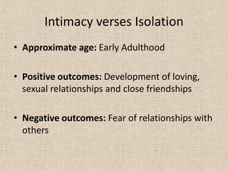 Erikson’s stages of psychological development | PPT