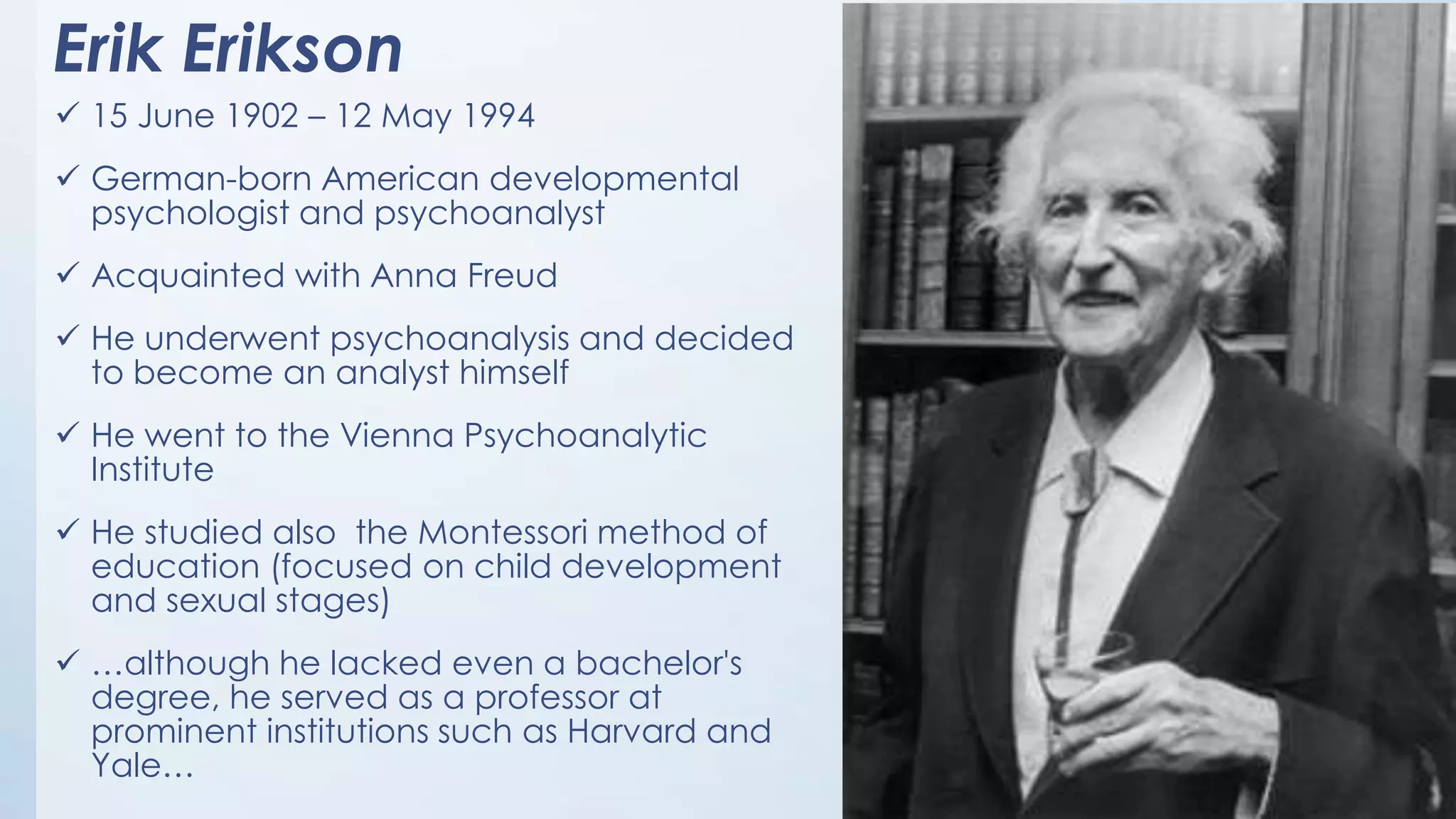 Erikson's stages of psychosocial development | PPTX