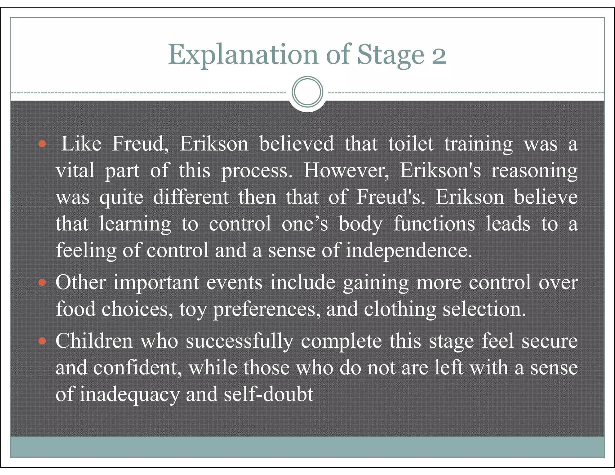 Erikson 8 stages theory | PDF