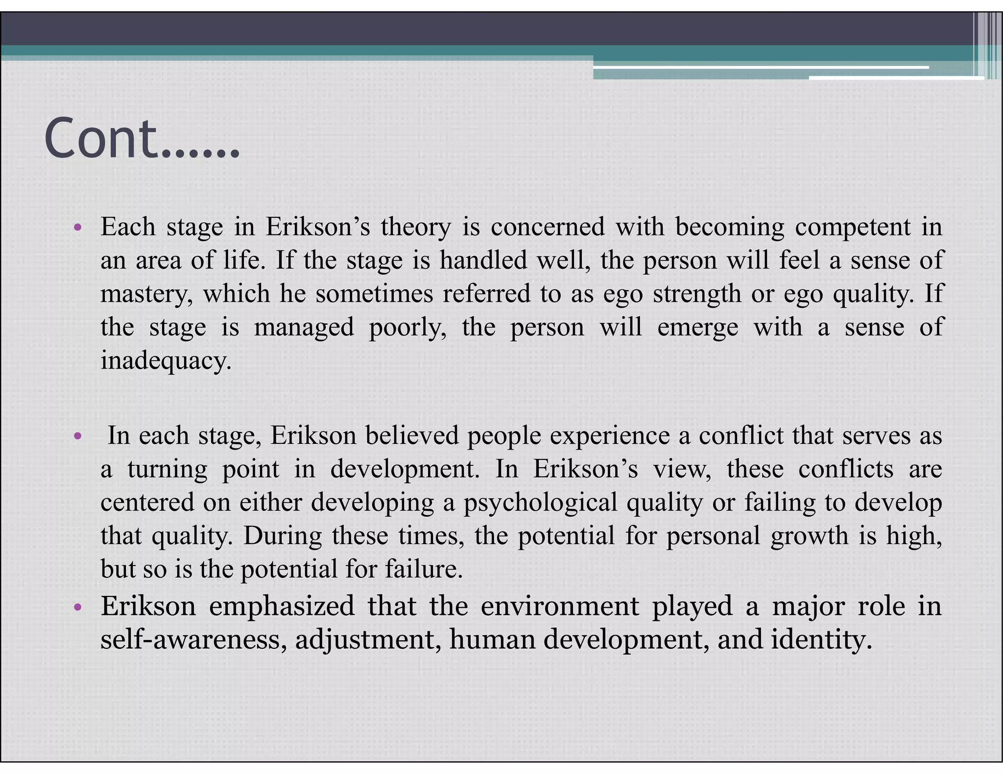 Erikson 8 stages theory | PDF