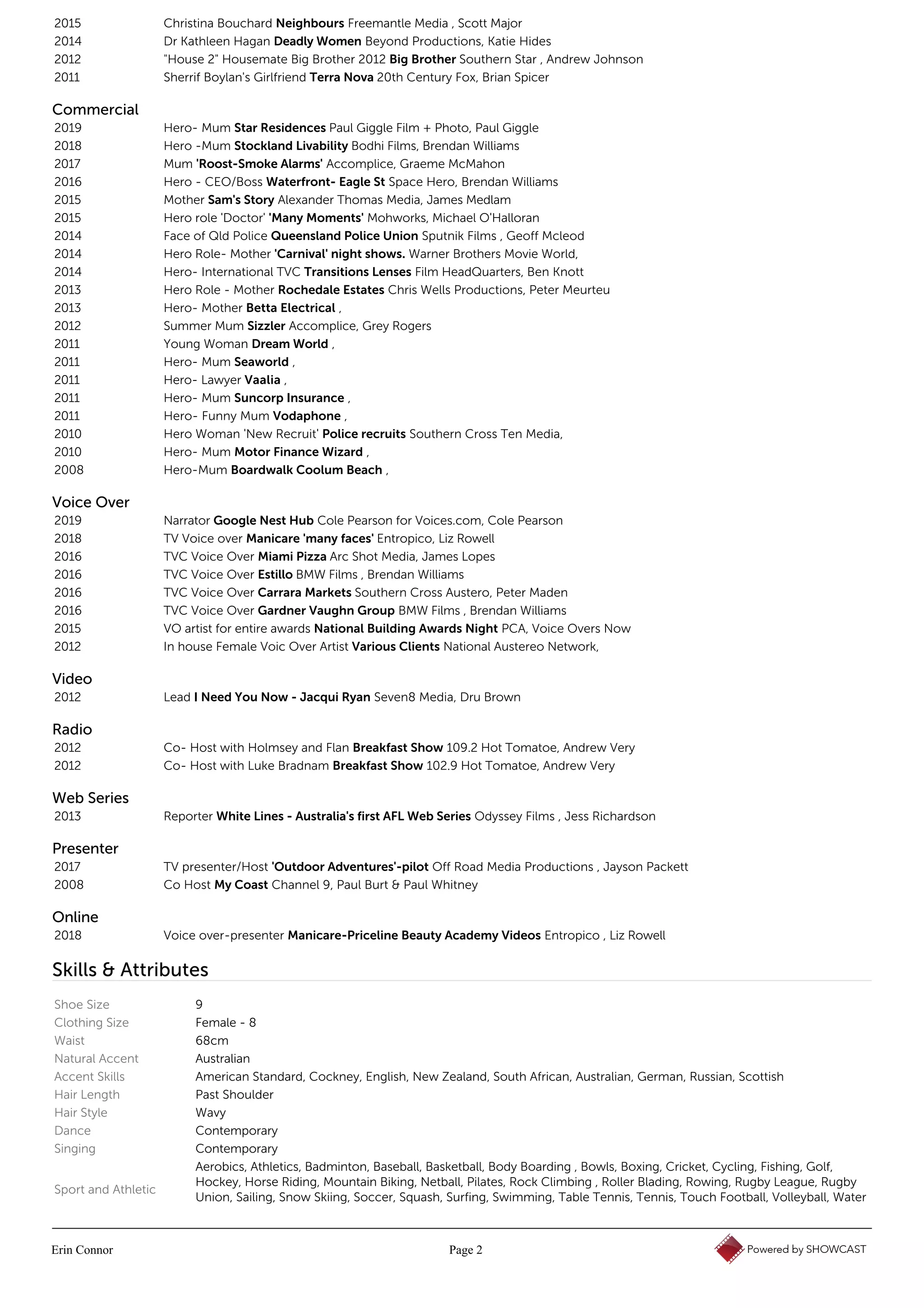 Erin connor australian actress | PDF