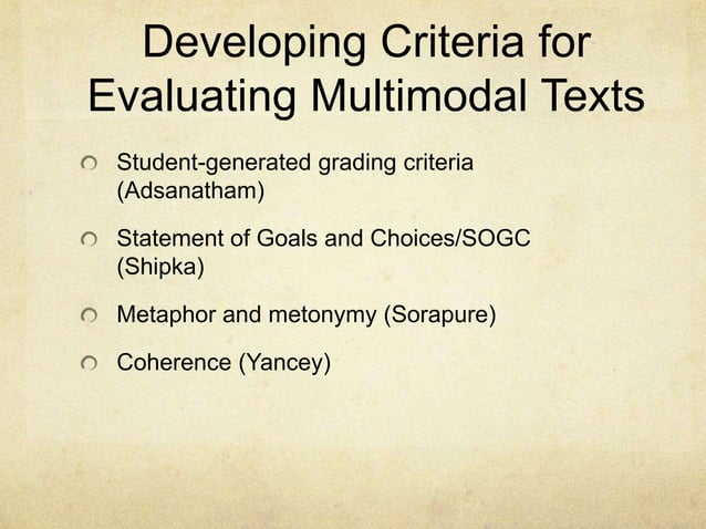 A 3Cs Discussion on “Assessment in the Multimodal Composition Classroom ...