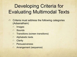 A 3Cs Discussion on “Assessment in the Multimodal Composition Classroom ...