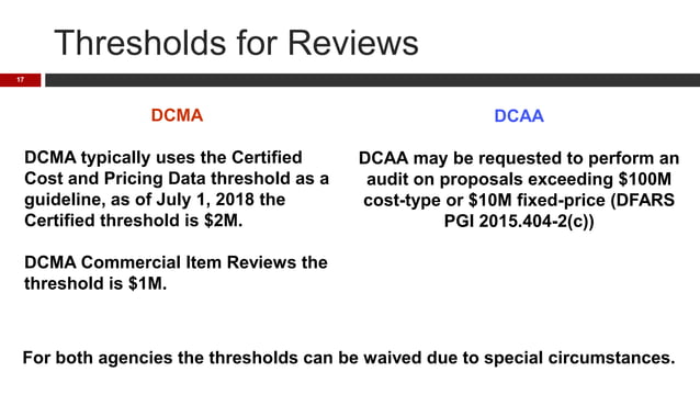 DCMA and DCAA – Leveraging the Dynamic Duo to Achieve Pricing Success | PPT