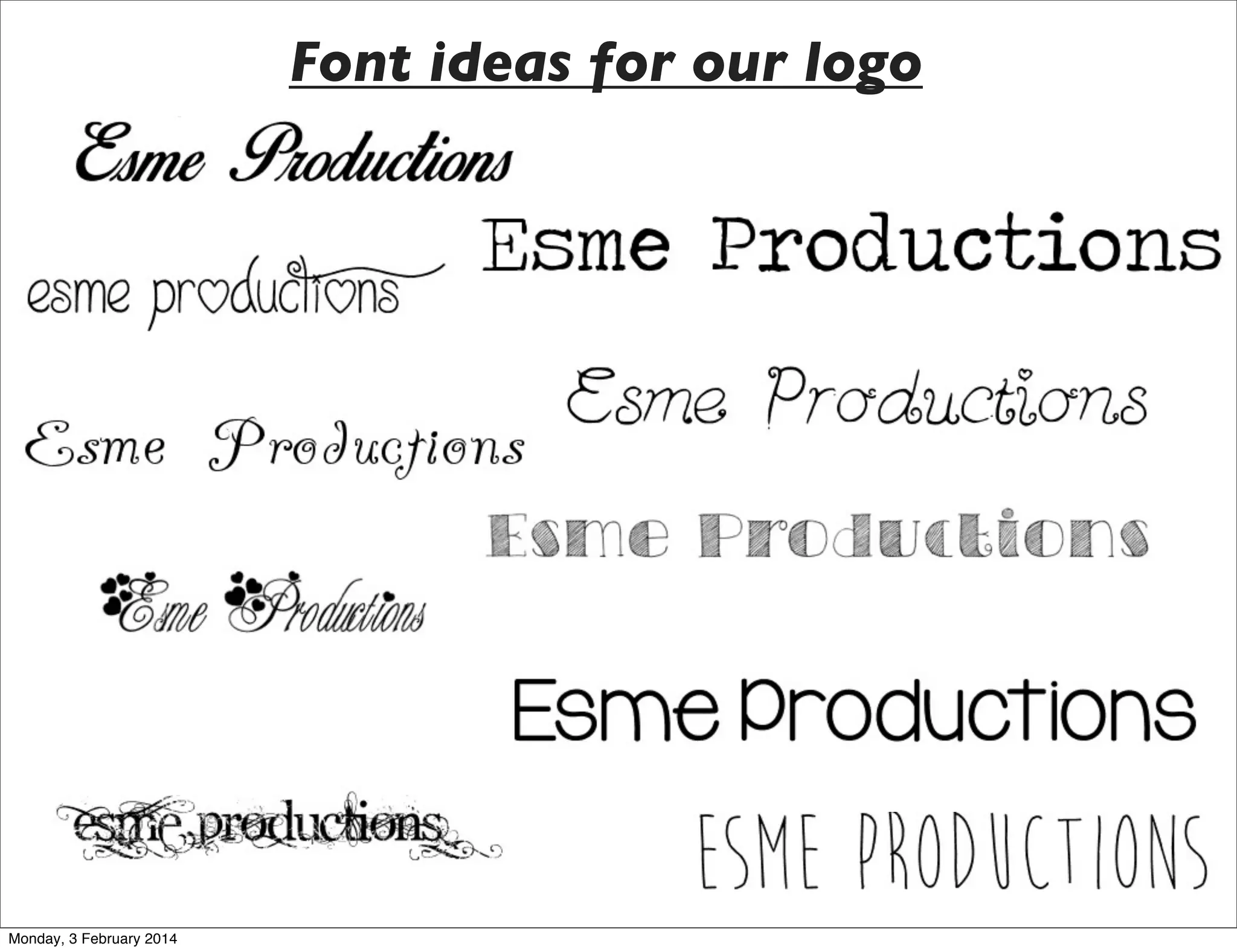Font ideas for our logo | PDF