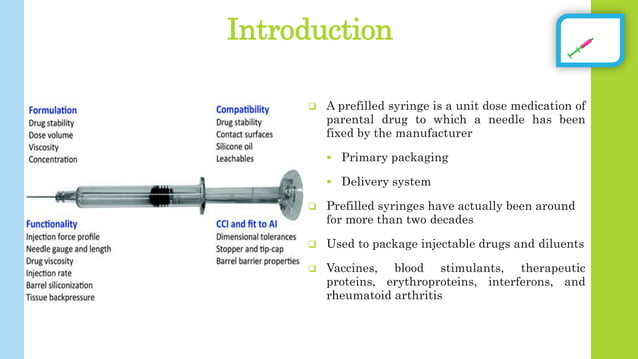 Silicon oil and prefilled syringes | PPTX | Chemistry | Science