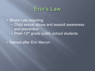 Erin's law parent presentation English | PPTX