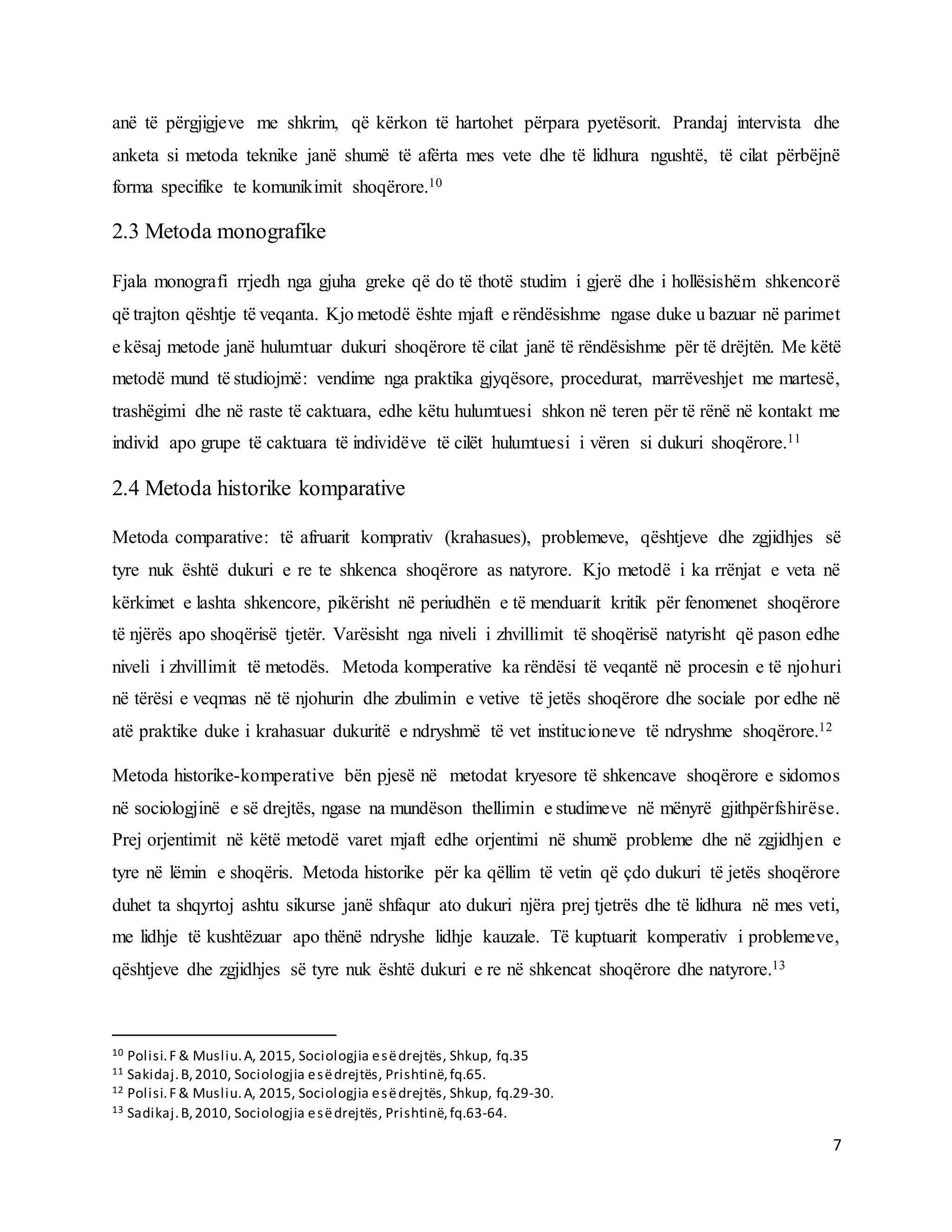 PUNIM SEMINARIK - Metodat Sociologjike | DOCX