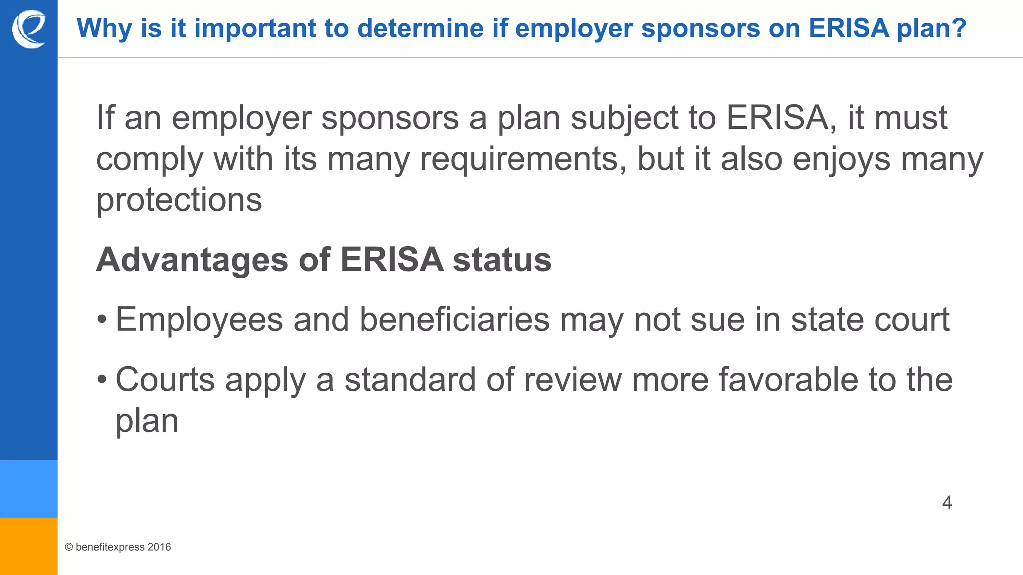 ERISA 201: Advanced ERISA Compliance Review | PPT