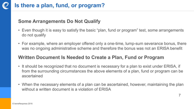 ERISA 201: Advanced ERISA Compliance Review | PPT