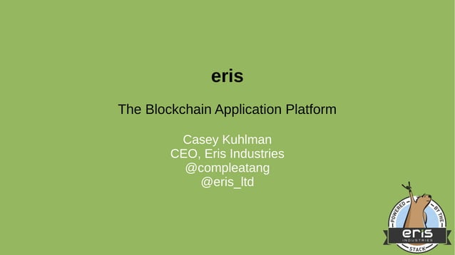 eris:platform -- An Introduction | PPT