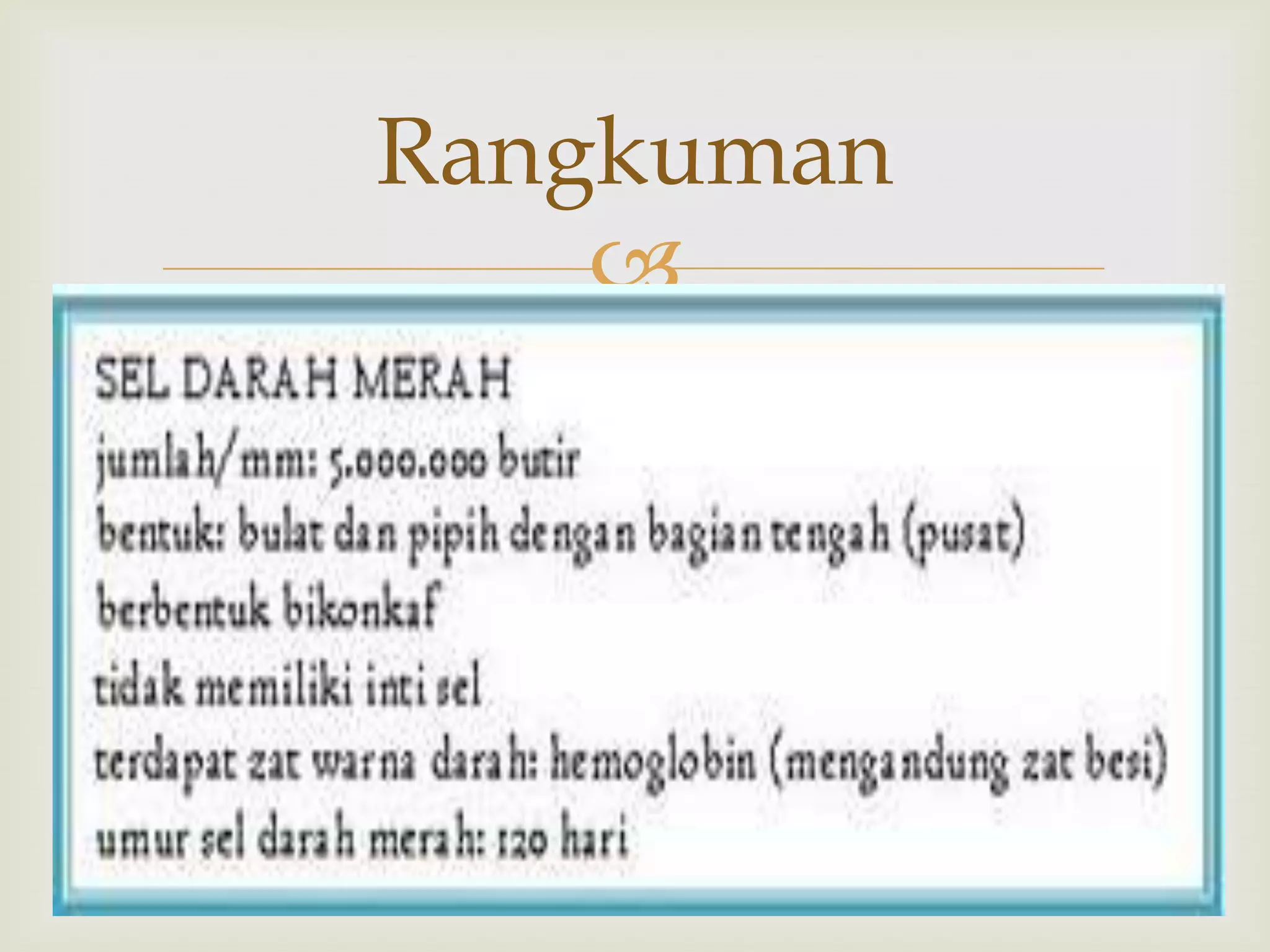 Eritrosit (sel darah merah) | PPTX