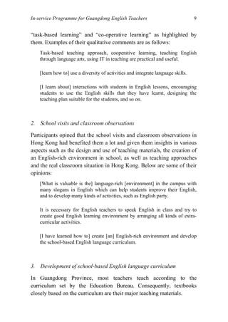 in-service program for English teachers | PDF