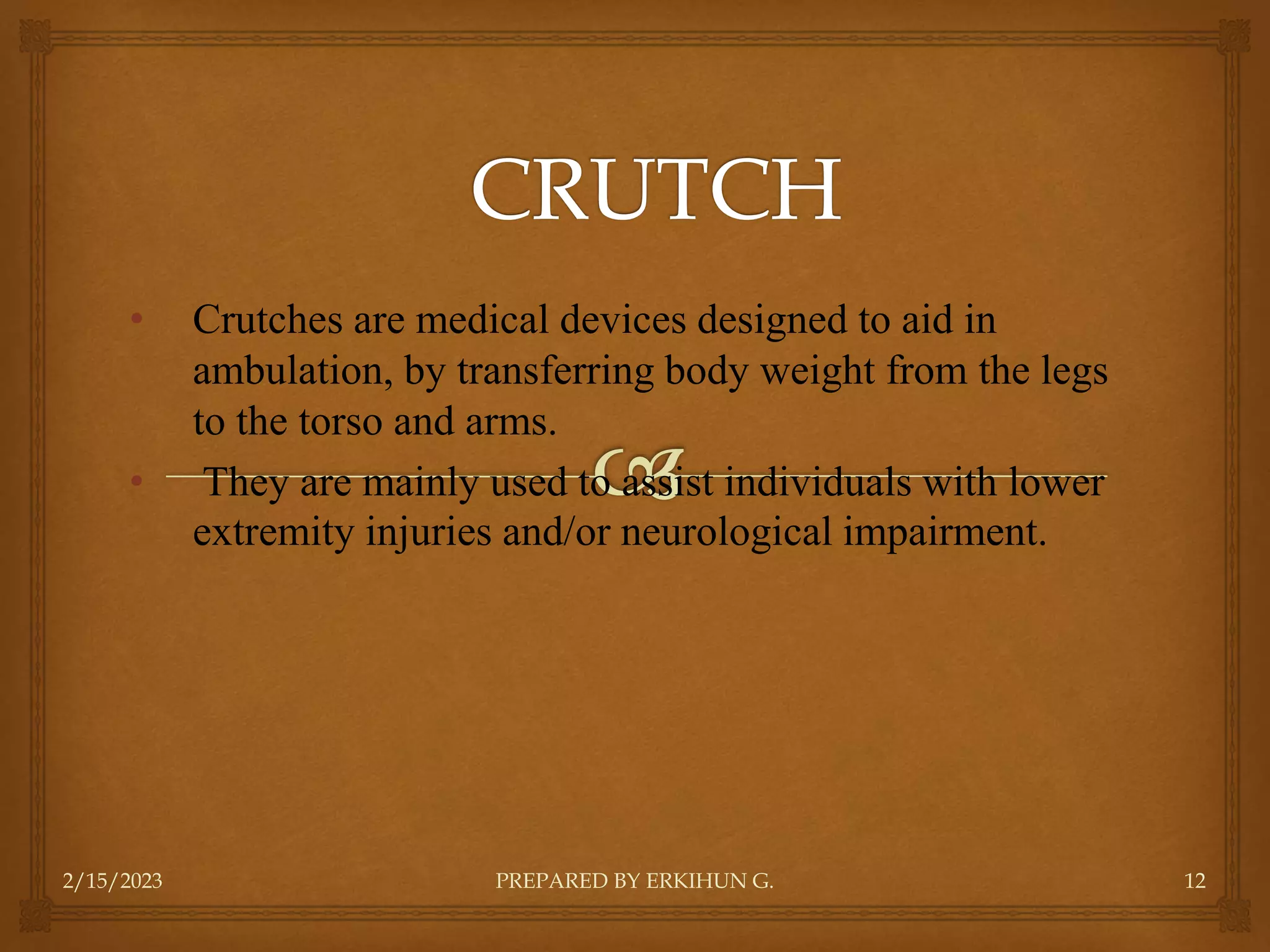 Ambulatory devices | PPTX