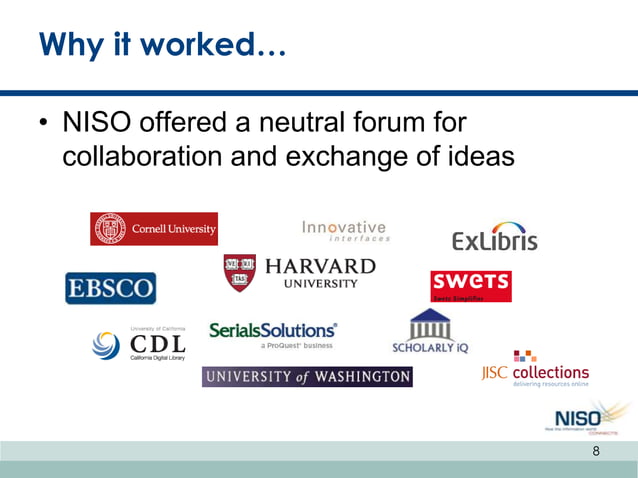 NISO Standards and Best Practices: Standardized Usage Statistics ...