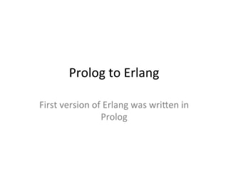 Erlang Lightning Talk | PDF | Programming Languages | Computing