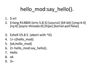 Erlang Lightning Talk | PDF | Programming Languages | Computing