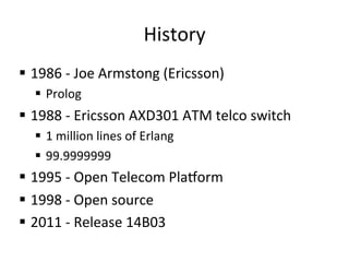 Erlang Lightning Talk | PDF | Programming Languages | Computing