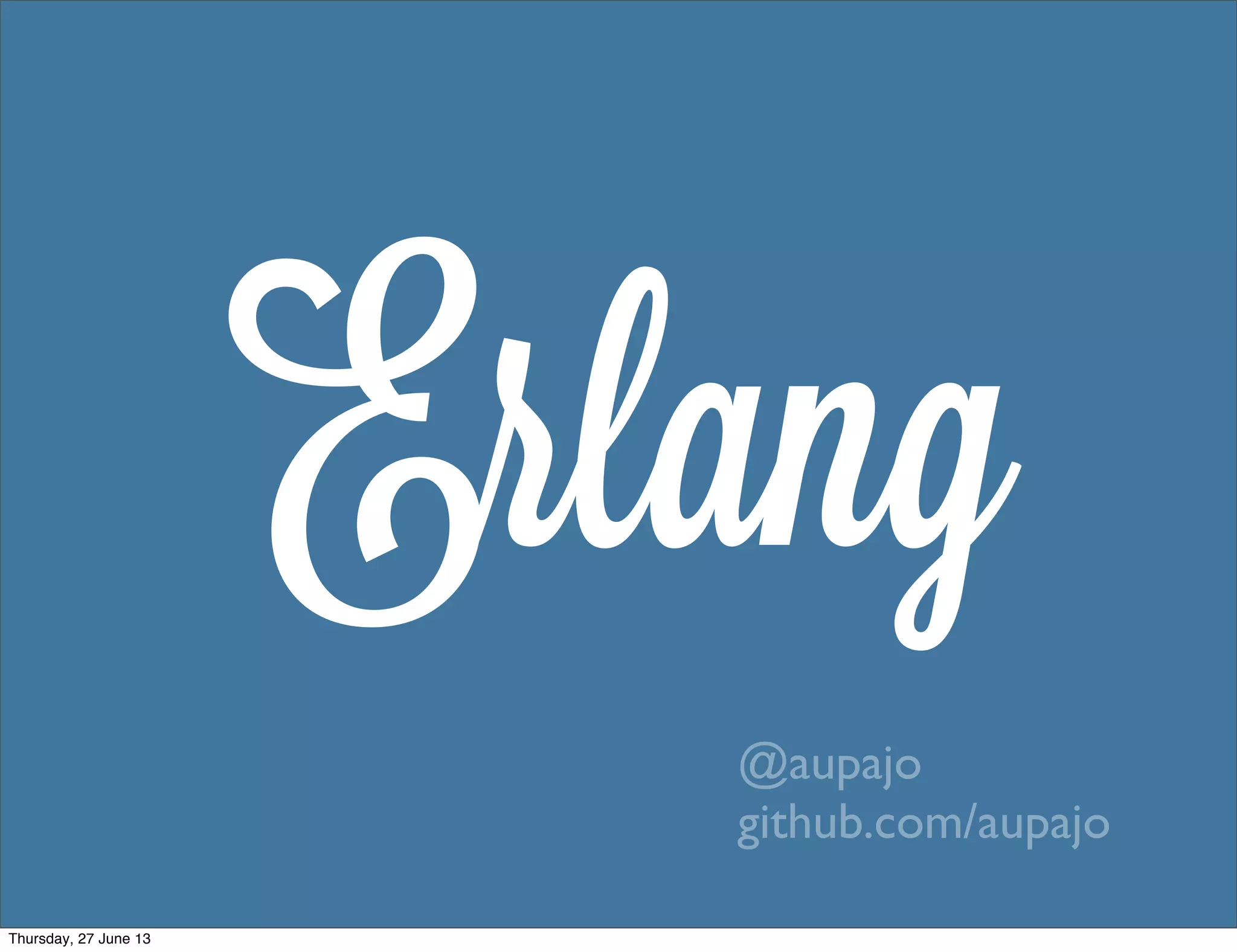 Introduction to Erlang | PPT