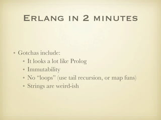 Erlang - Dive Right In | KEY