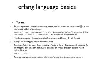 Erlang vs. Java | KEY | Programming Languages | Computing