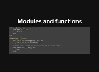 Erlang and Elixir | PPT