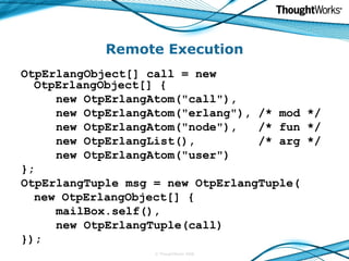 Integrating Erlang and Java | PPT