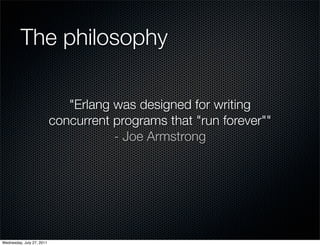 Erlang: Bult for concurrent, distributed systems | PDF | Programming Languages | Computing