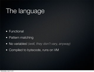 Erlang: Bult for concurrent, distributed systems | PDF | Programming Languages | Computing